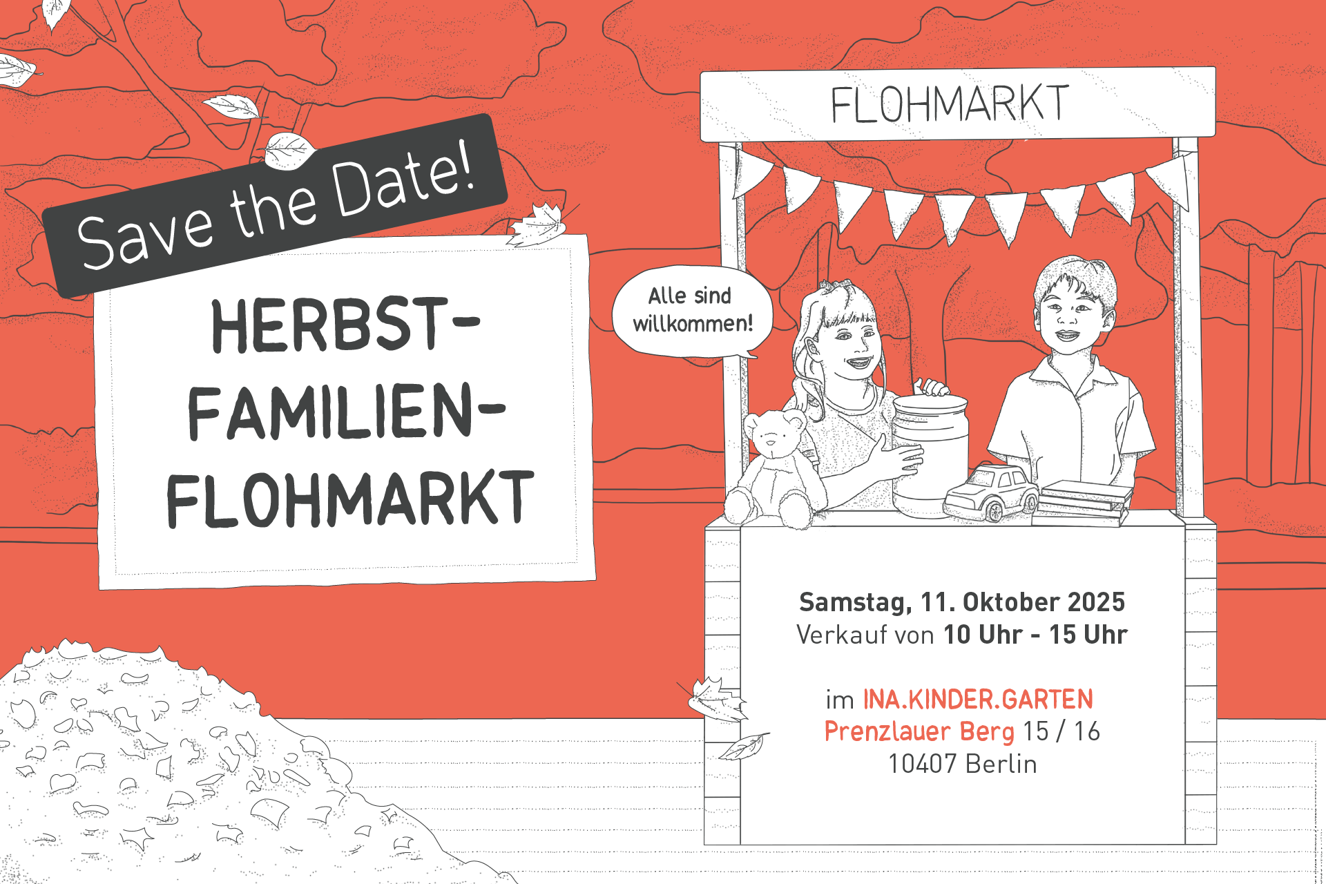 Herbst-Flohmarkt in der Kita Prenzlauer Berg - INA.KINDER.GARTEN